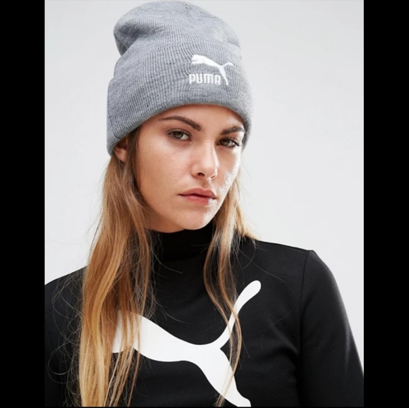 Puma | Accessories | Nwt Puma Cat Logo Cuff Knit Beanie Hat | Poshmark